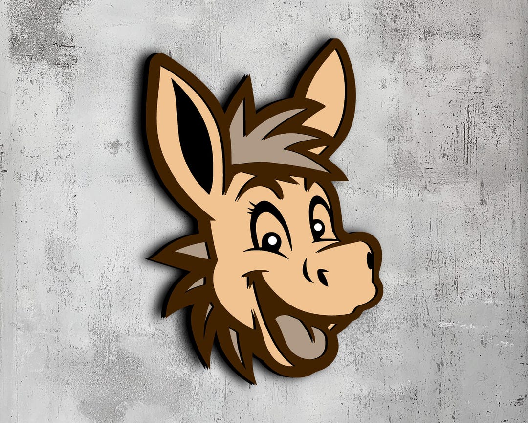 47- 3D Multilayer Donkey Wall Art | Svg Dxf Png Eps | Cricut CNC Laser ...