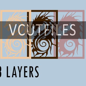 Silhouette Dragon 3D Wall Art - Laser Cut Files (svg Dxf Png Eps) - Etsy