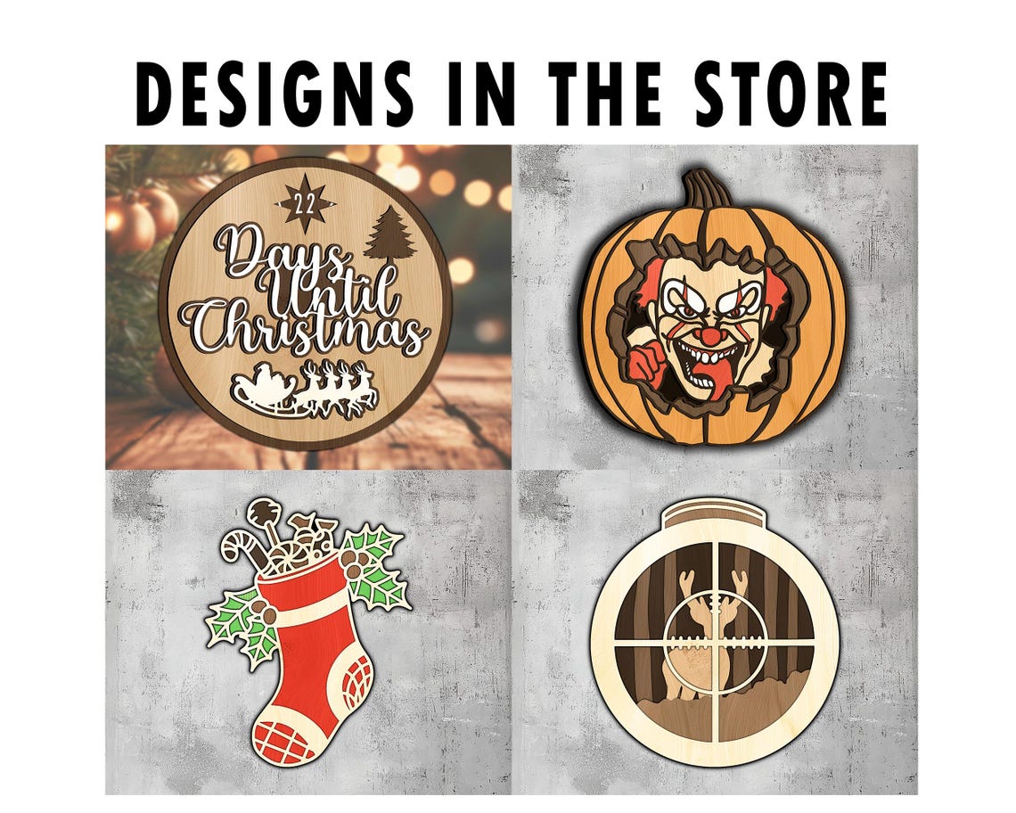 3D Halloween Scene Wall Art – Multilayer Pumpkin SVG DXF - Etsy