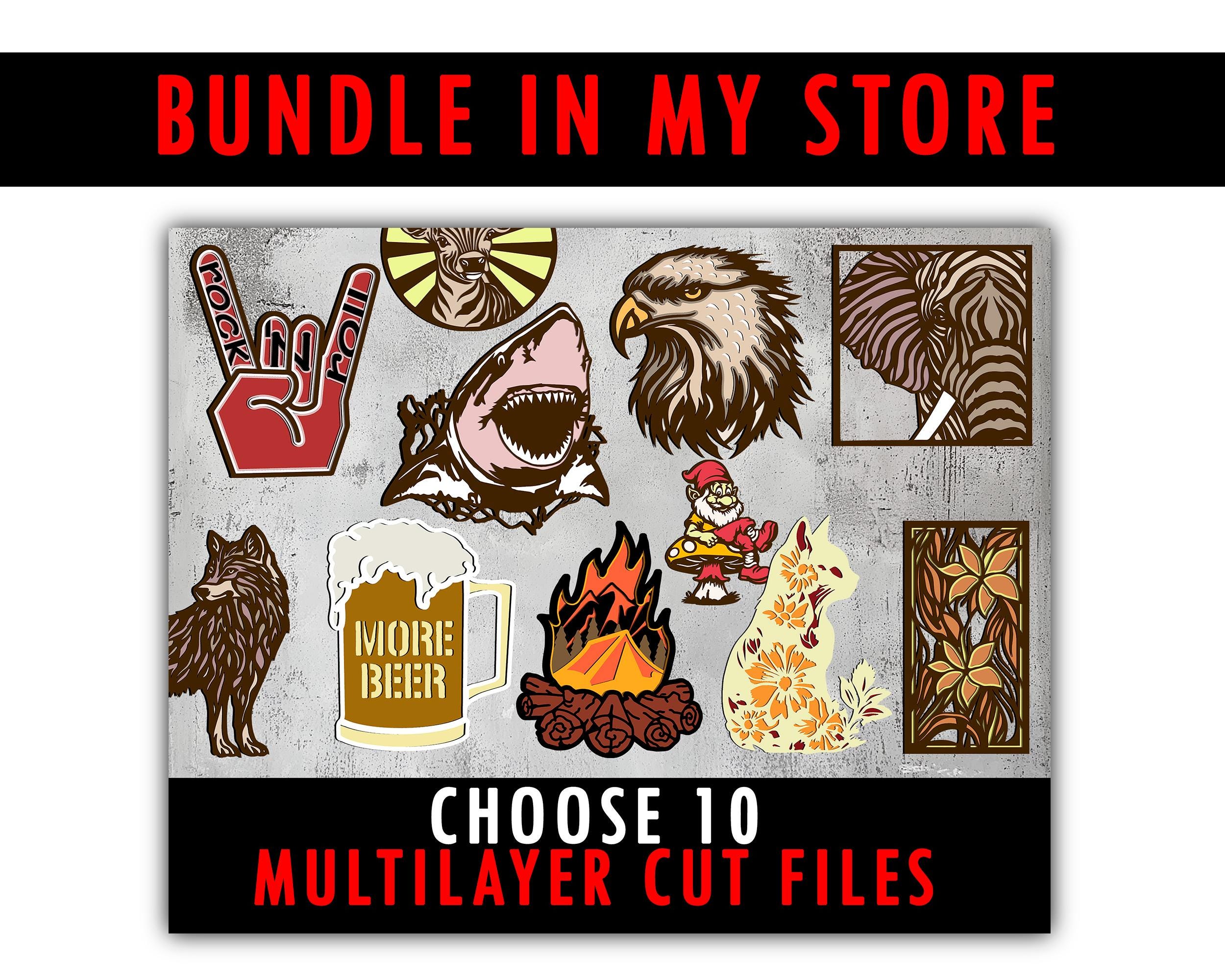 16 Turtle Multilayer 3D Wall Art Svg Dxf Png Eps Lightburn Marine Decor ...