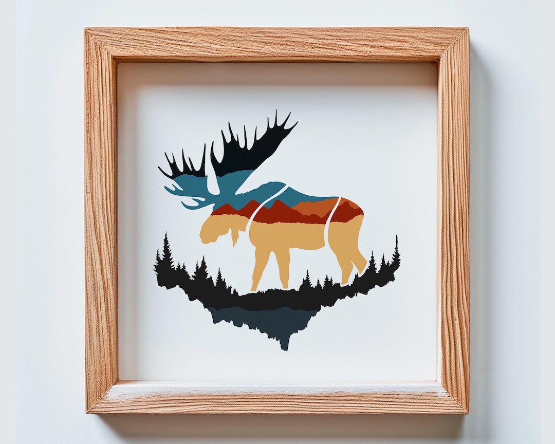 215- Moose SVG 3d Layered - Multilayer Files for Cricut Laser CNC ...