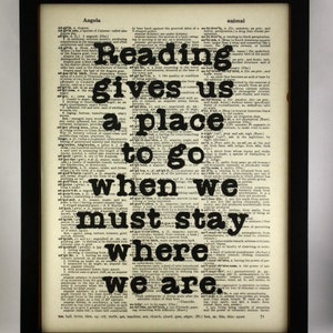 Gift for Book Worm, Dictionary Book Art Print, UNFRAMED, FREE Shipping ...