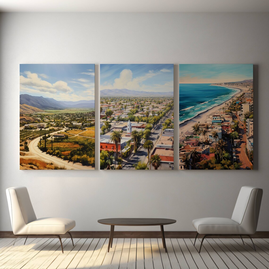 Mexicali Baja California Mexico Oil Painting Style Print Print Matted ...