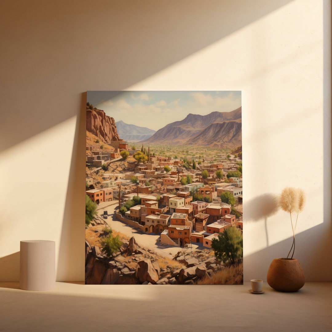 Creel Chihuahua Mexico Oil Painting Style Print Print Matted Travel ...