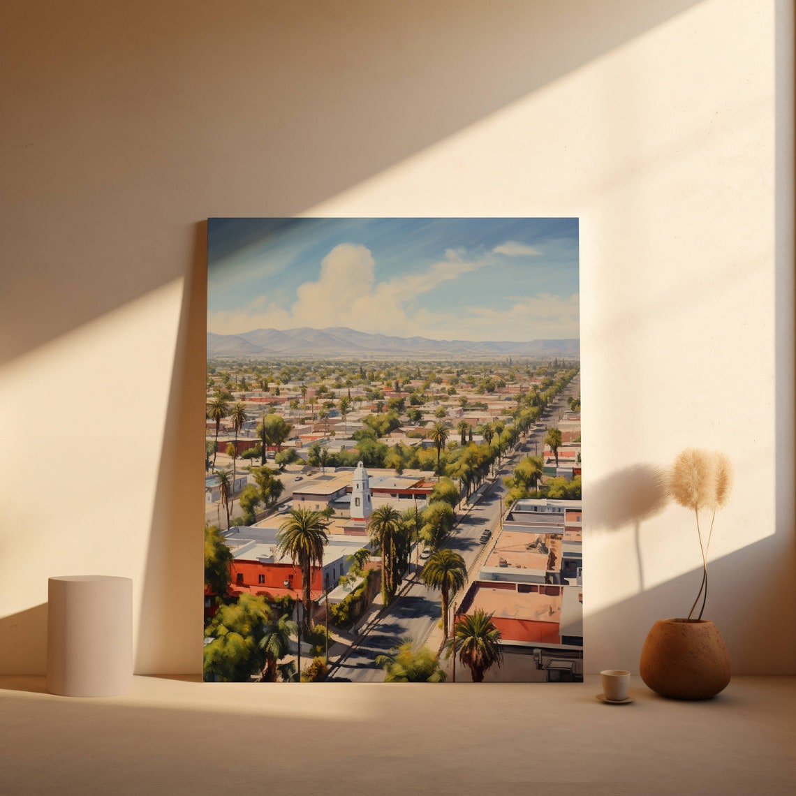 Mexicali Baja California Mexico Oil Painting Style Print Print Matted ...