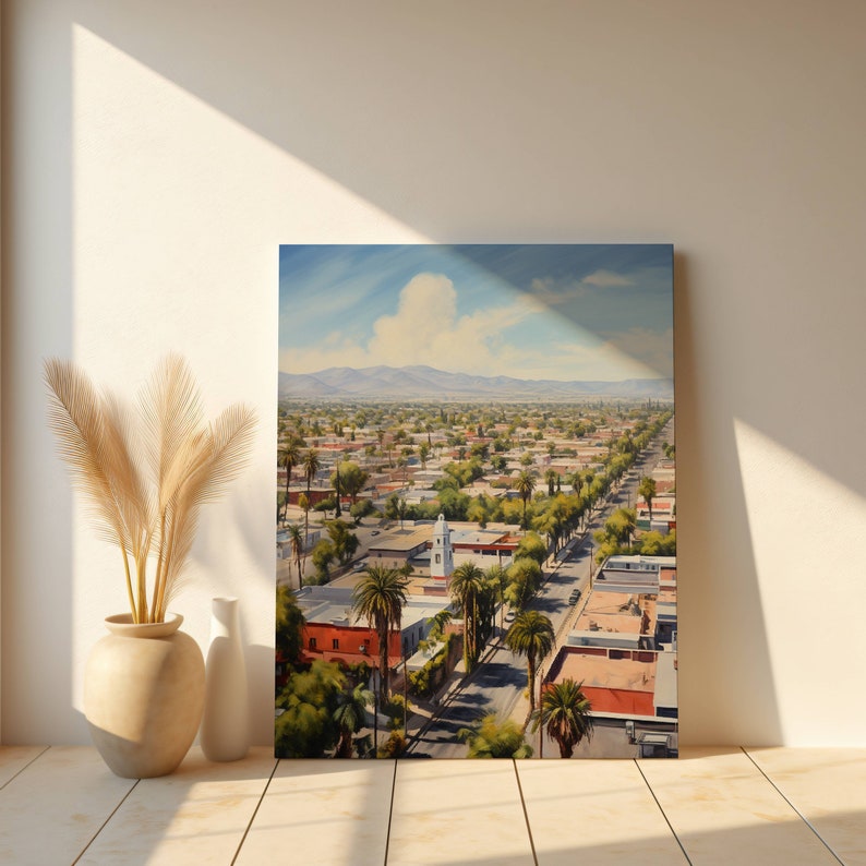 Mexicali Baja California Mexico Oil Painting Style Print Print Matted ...