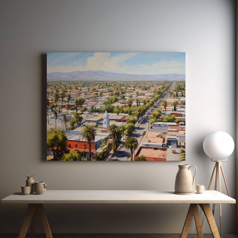 Mexicali Baja California Mexico Oil Painting Style Print Print Matted ...
