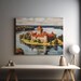 Trakai Island Castle Lithuania Europe Oil Painting Style Print Matted ...