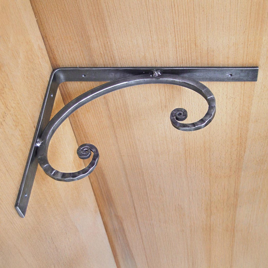 Hand Forged Shelf Brackets Blacksmith Made Classy Elegant Mantle ...