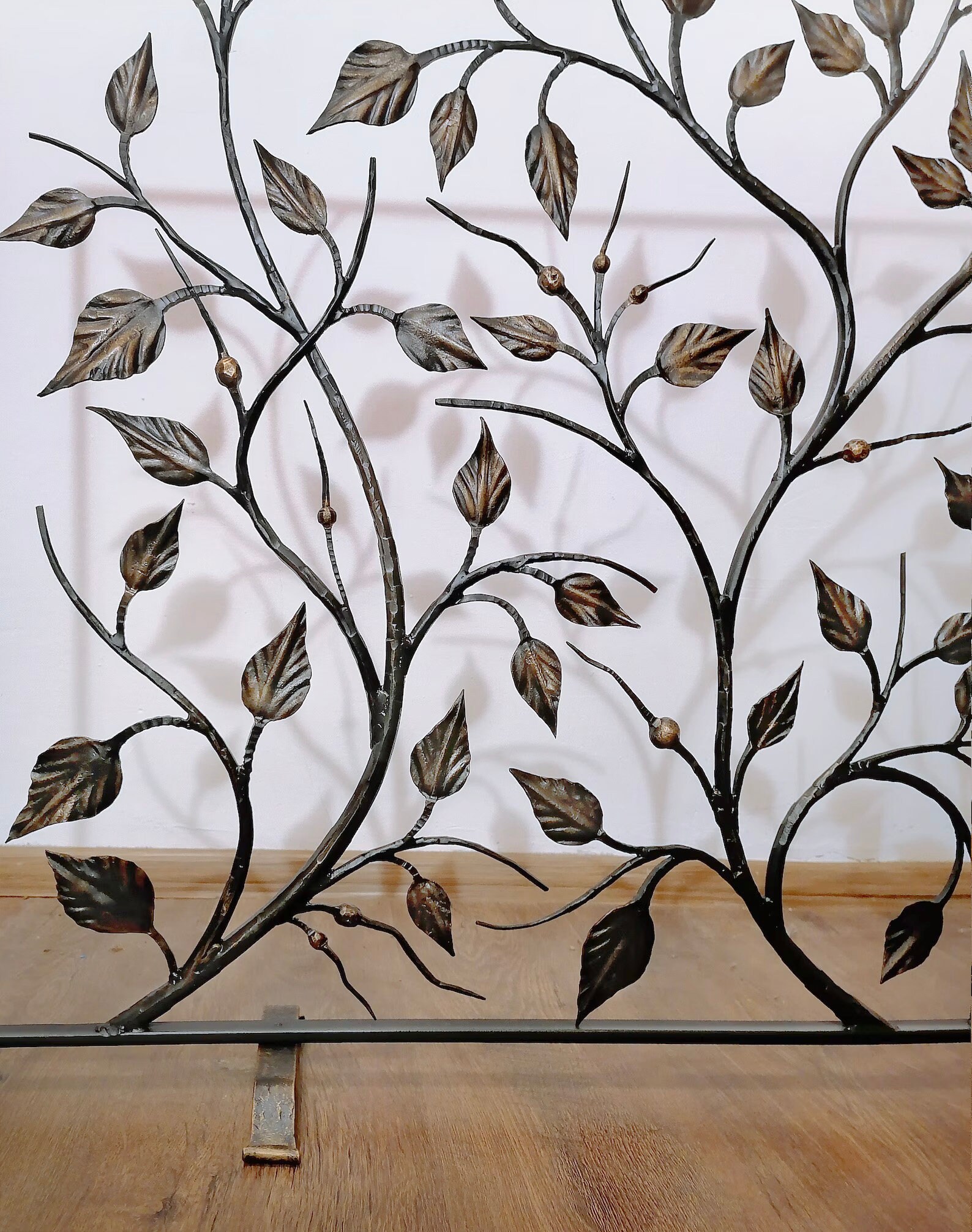 Artistic Hand Forged Fireplace Screen Iron Wrought Fireplace Cover ...