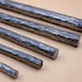 Hand Forged 1 Meter Long Textured Steel Round Bar Hammered Metal Rod ...