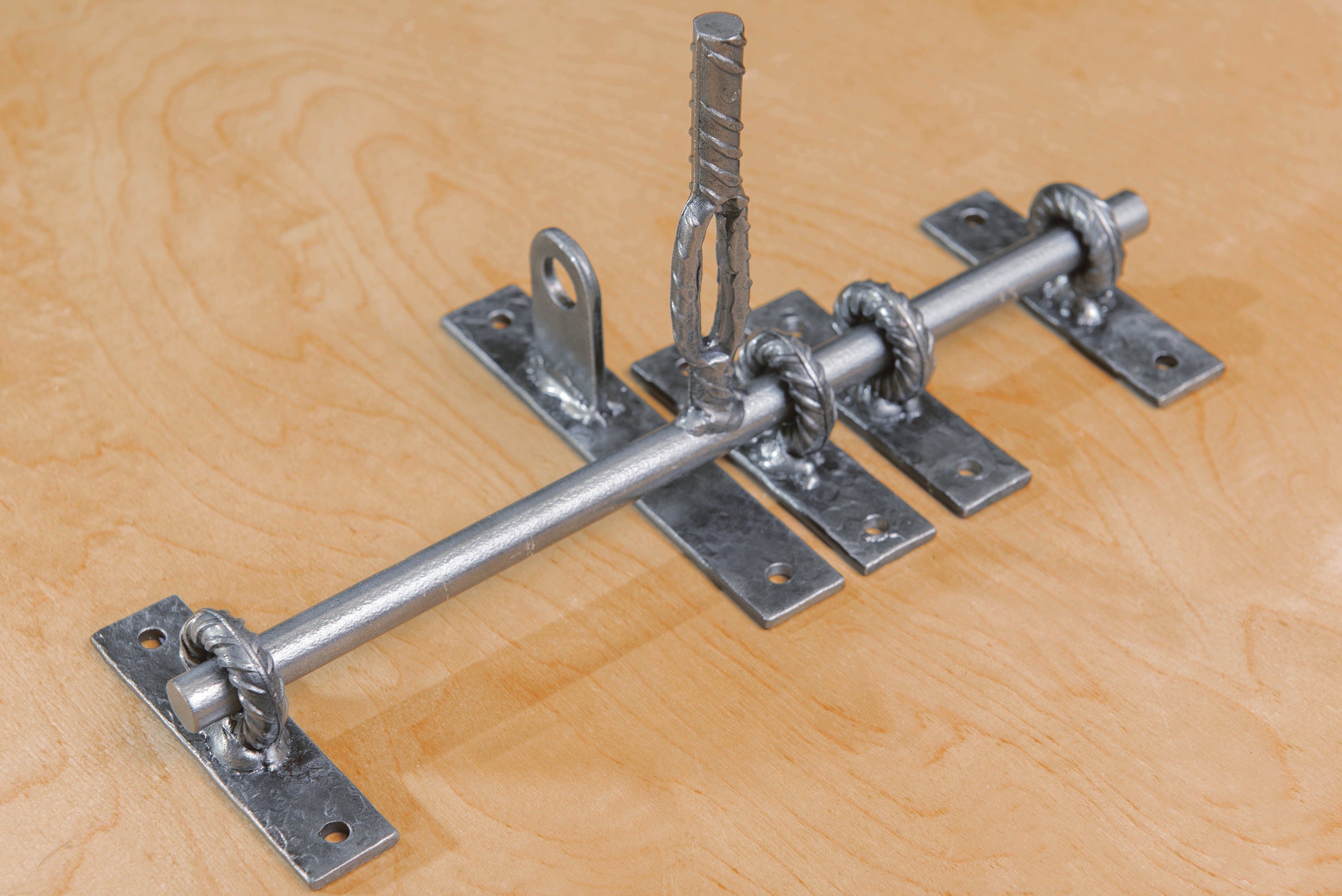 Industrial Barn Door Latch for Craft Supplies Rustic Steel Iron Rebar ...