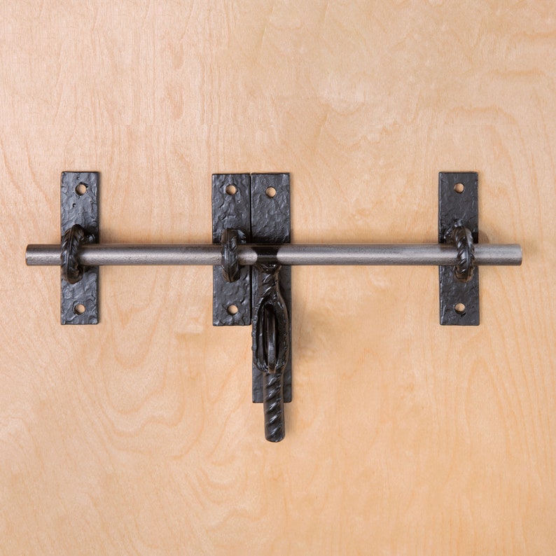 Industrial Barn Door Latch for Craft Supplies Rustic Steel Iron Rebar ...