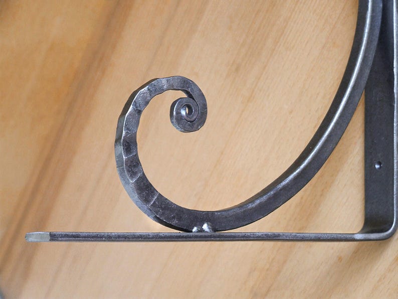 Hand Forged Shelf Brackets Blacksmith Made Classy Elegant Mantle ...
