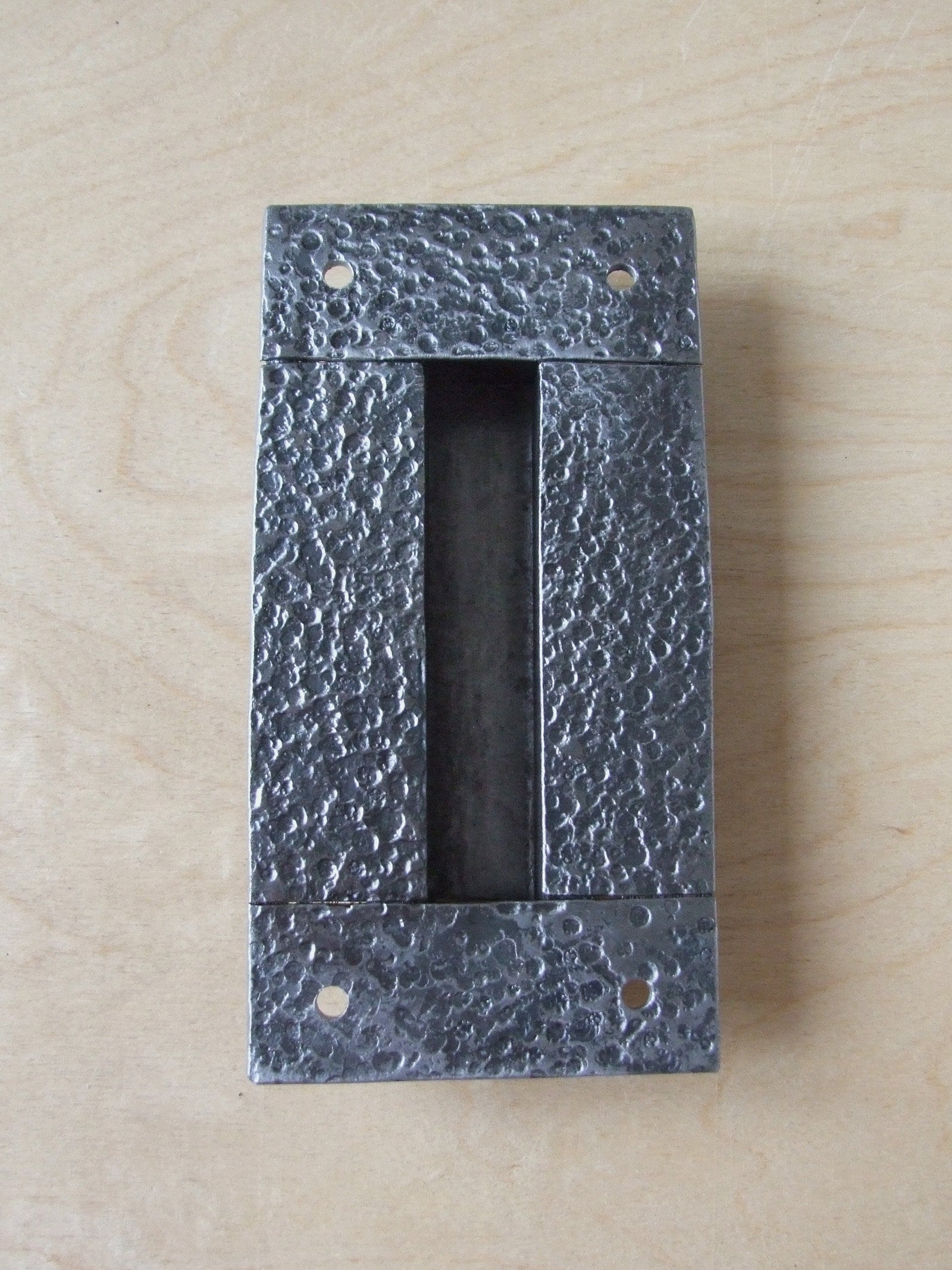 Hand Forged Sliding Barn Door Pulls Flush Recessed Finger Handles ...