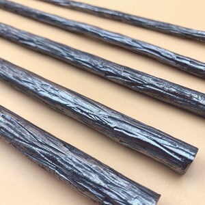 Hand Forged 1 Meter Long Textured Steel Round Bar Hammered Metal Rod ...