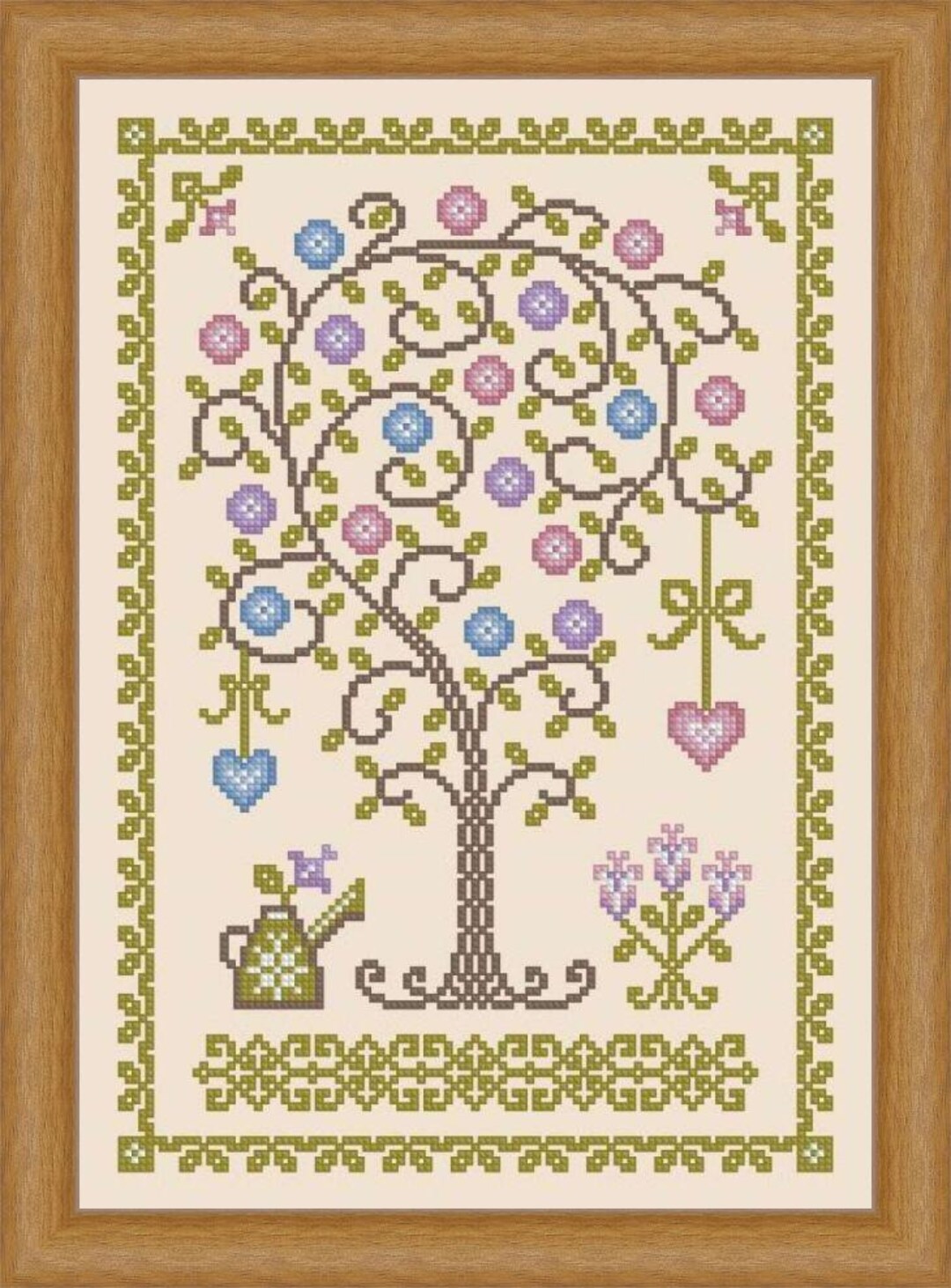 Spring Garden, Sampler Cross Stitch Pattern PDF Download - Etsy