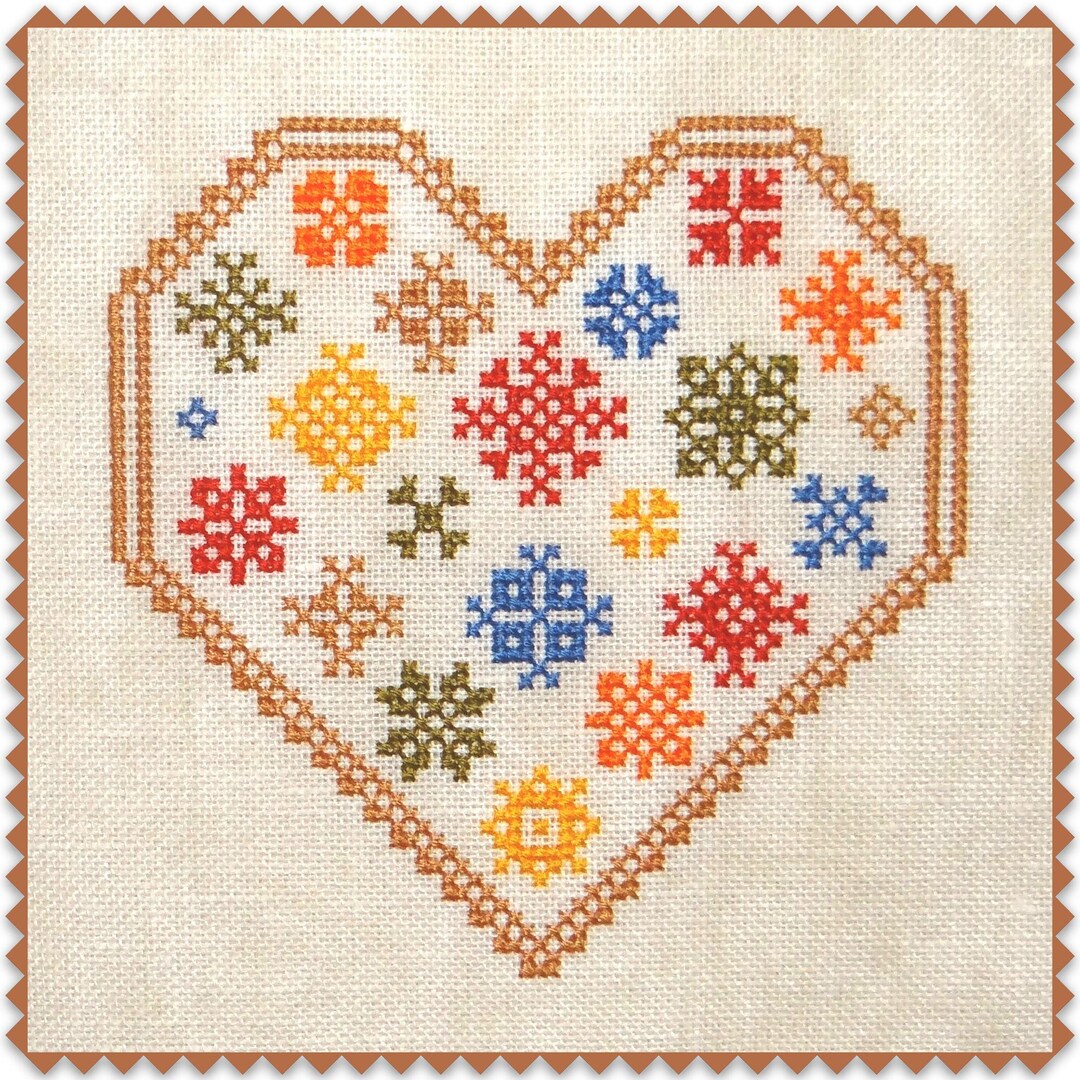 Glad Heart, Sampler Cross Stitch Pattern PDF Download - Etsy