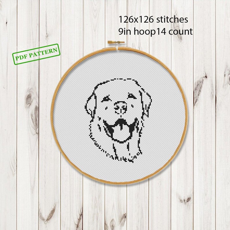 Golden Retriever Cross Stitch Pattern Animals Silhouettes Xstitch PDF ...