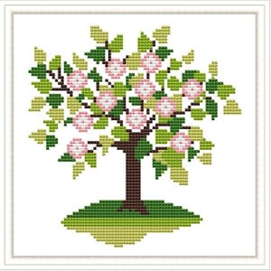 4 Season Tree Cross Stitch Pattern Modern Spring Summer Autumn Winter ...