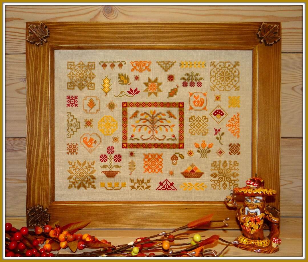 Autumn Quaker, Samplers Cross Stitch Pattern PDF Download - Etsy