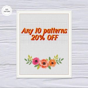 Flower Cross Stitch Border Pattern Xstitch Pfd Pattern Counted Cross ...