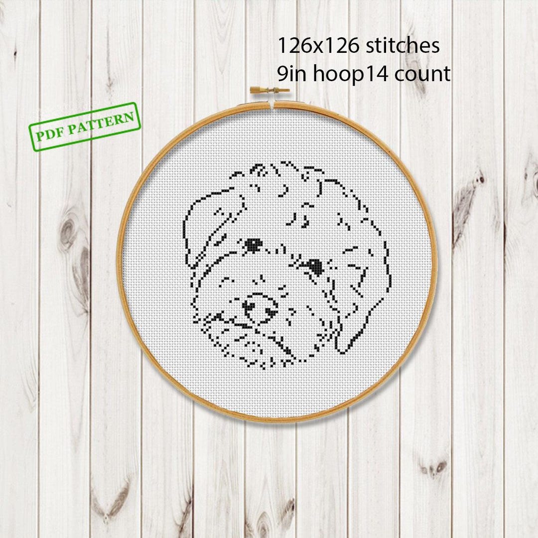 Cross Stitch Dog Pattern Goldendoodle Lovers PDF Download - Etsy