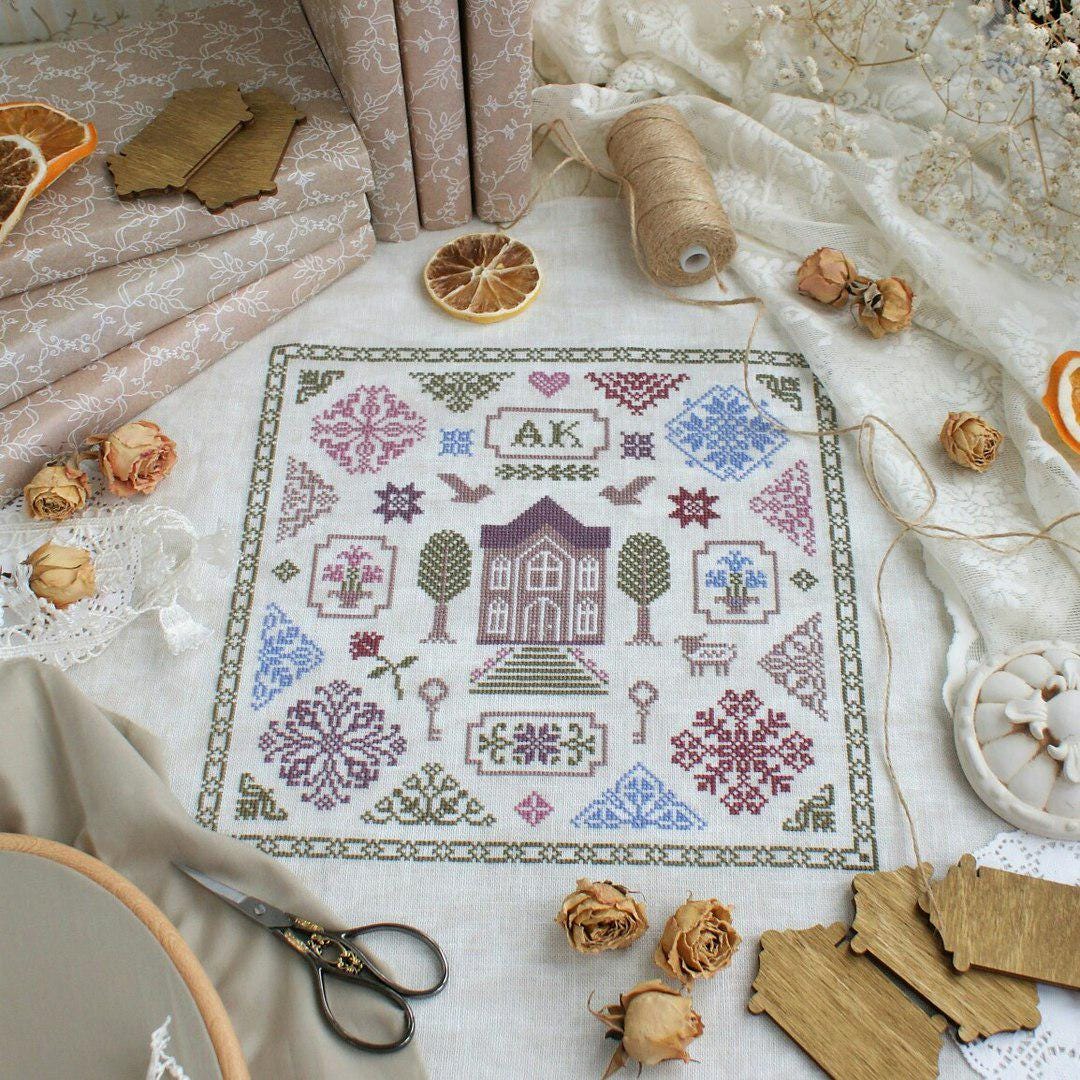 Family Quaker, Samplers Cross Stitch Pattern PDF Download - Etsy