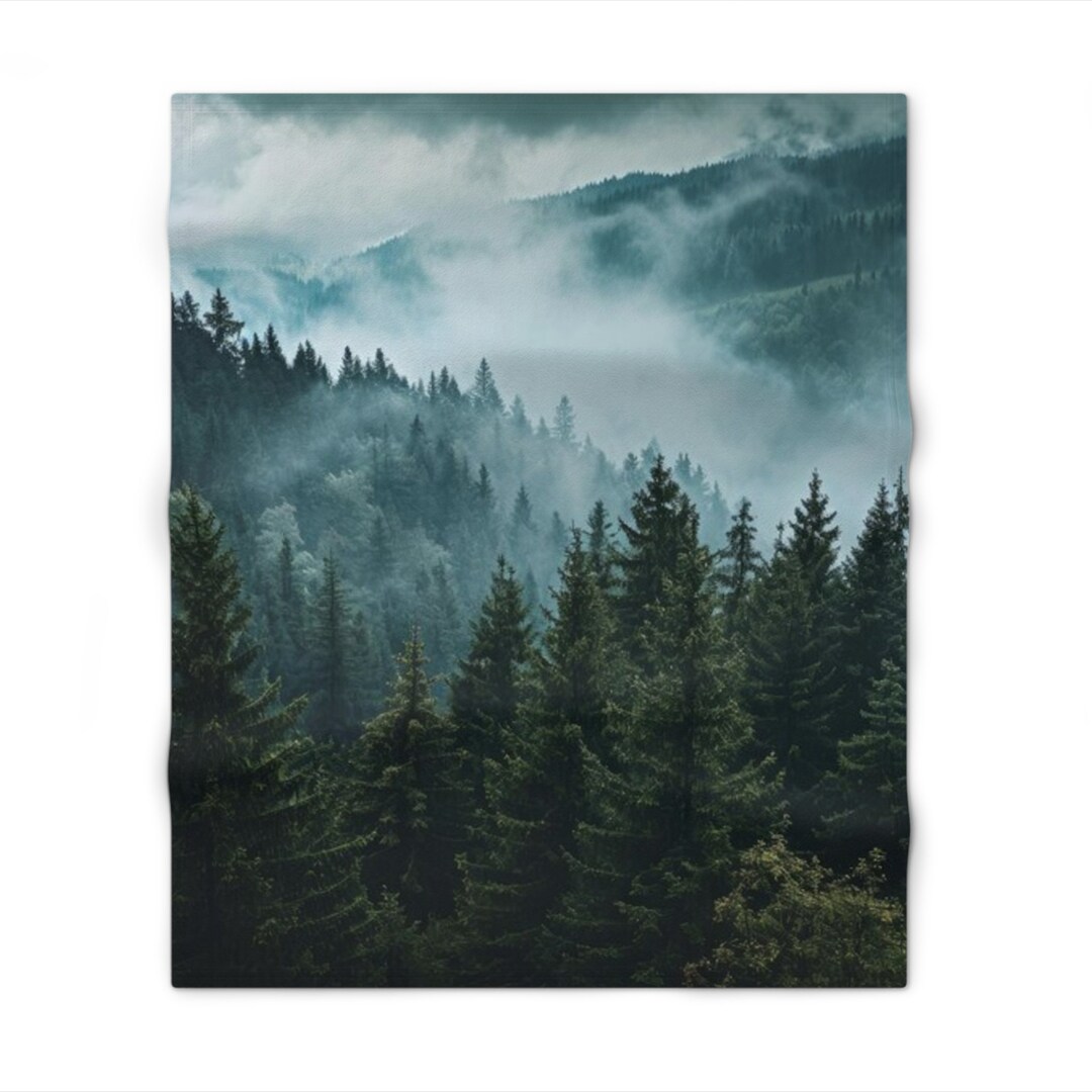 Forest Throw Blanket - Woodland Cozy Home Decor, Nature Lover Gift ...