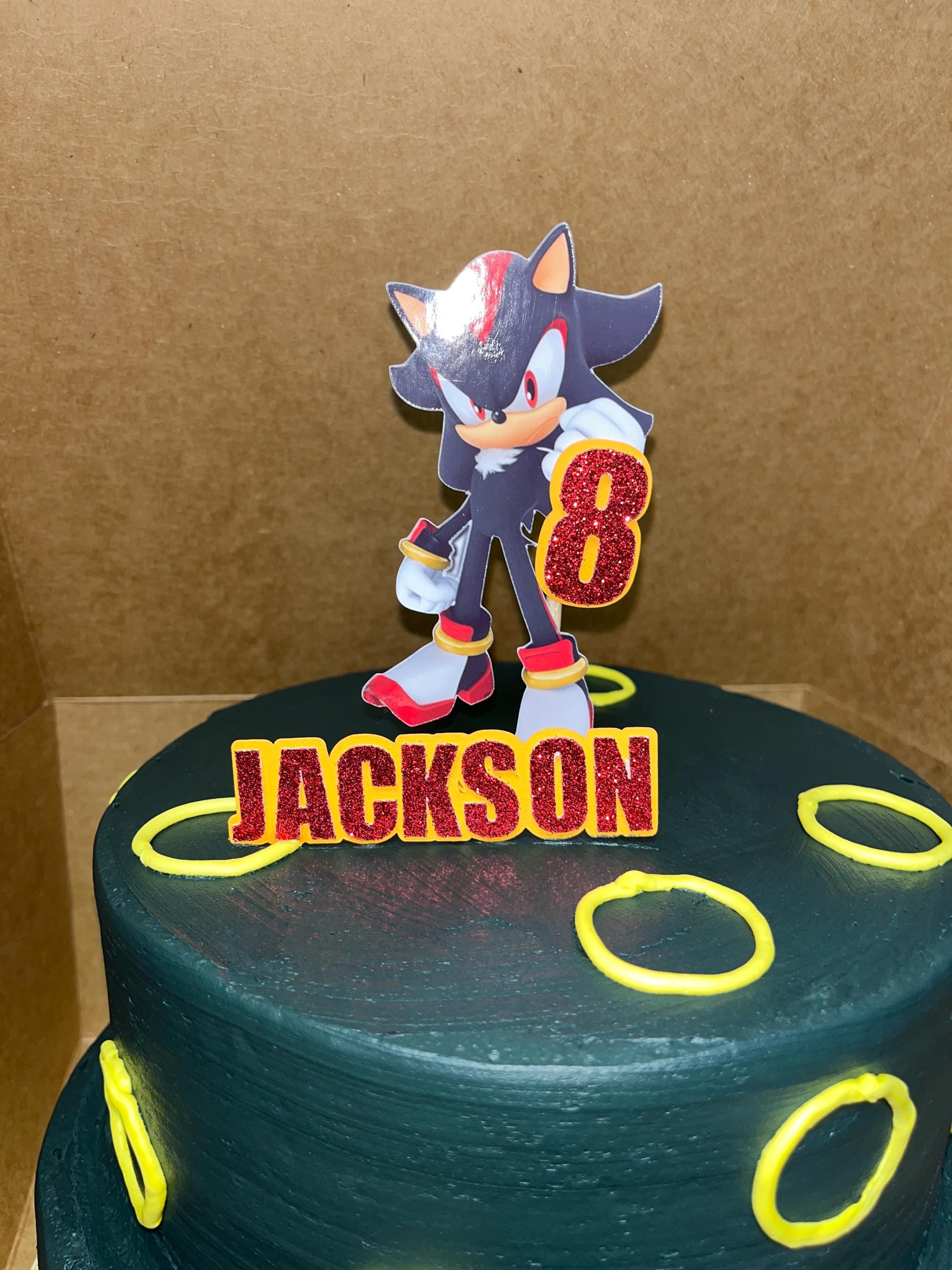 Personalized Shadow the Hedgehog Cake Topper-sonic Cake Topper - Etsy