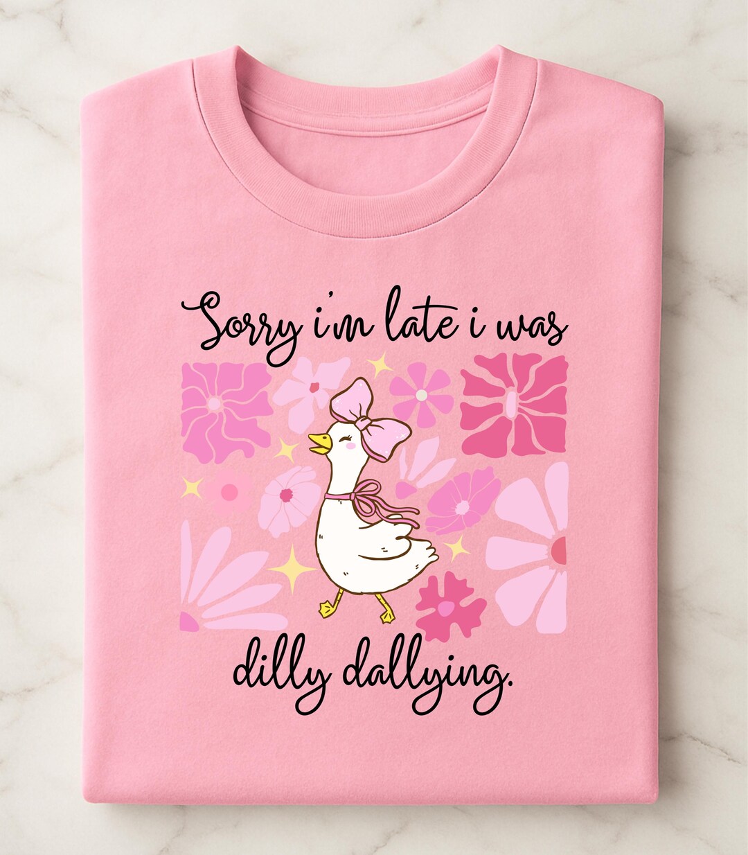 Sorry I’m Late Duck PNG | Cute Dilly Dallying Goose Digital File - Etsy