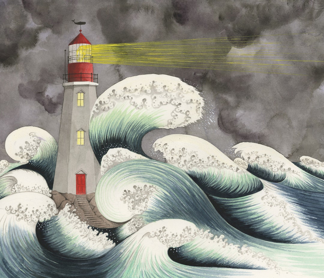 Stormy Lighthouse - Etsy