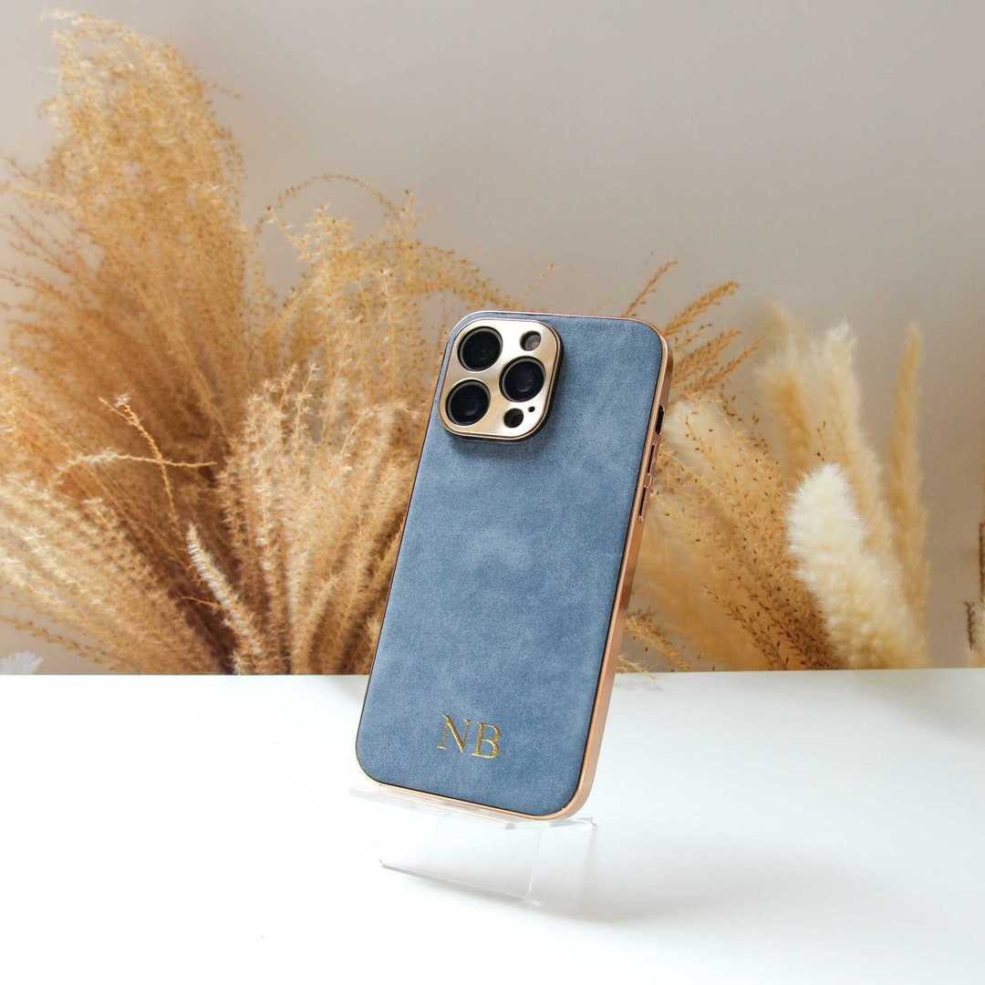 Personalized Suede Case iPhone 16 Pro Max, 15 14 13 12 Pro, Phone Case ...