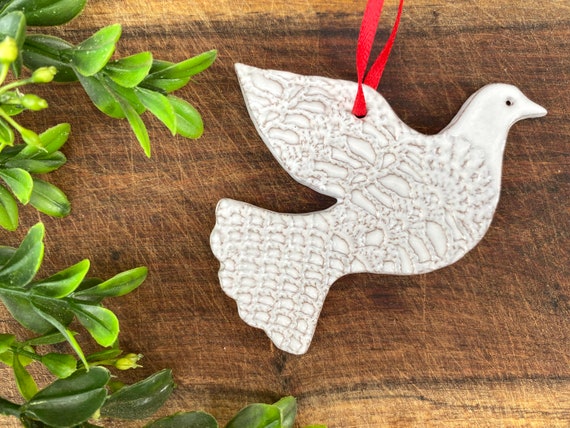 Mini Dove Ornament White Ceramic Stoneware Pottery - Etsy Canada