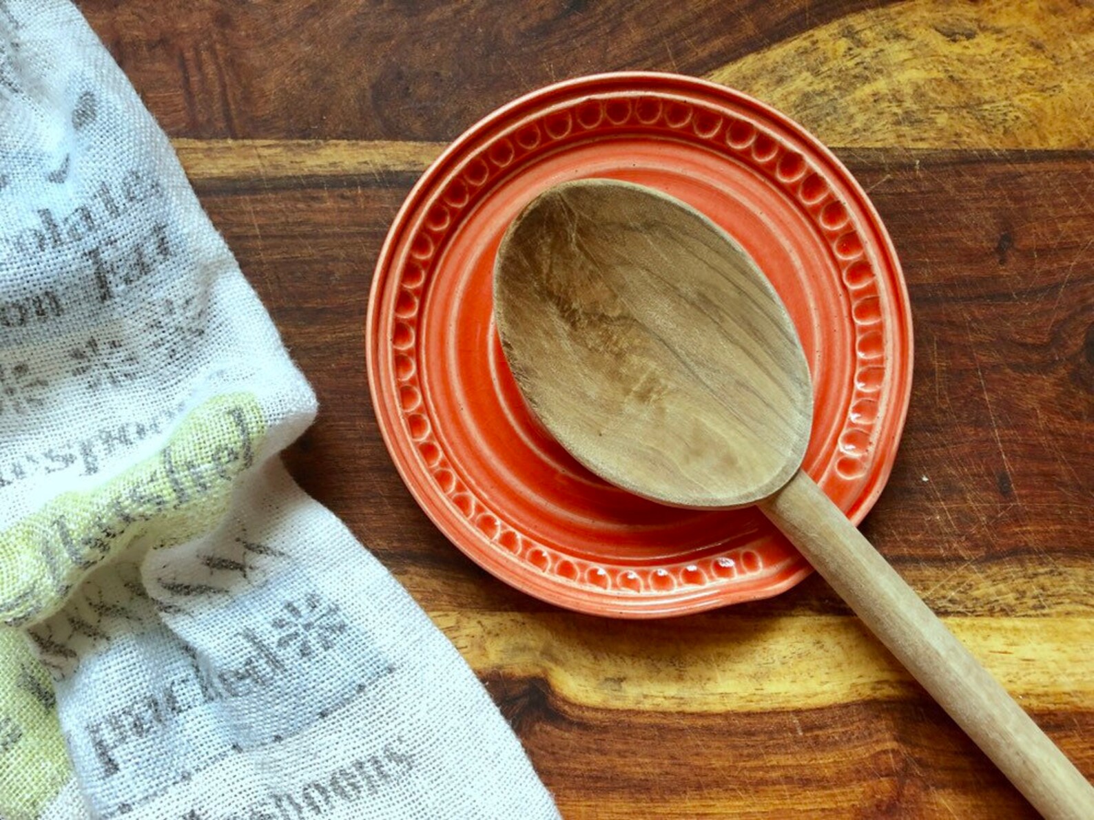Spoon Rest in Orange - Stoneware Ceramic Pottery - Etsy