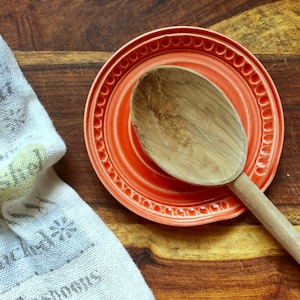 Spoon Rest in Orange - Stoneware Ceramic Pottery - Etsy