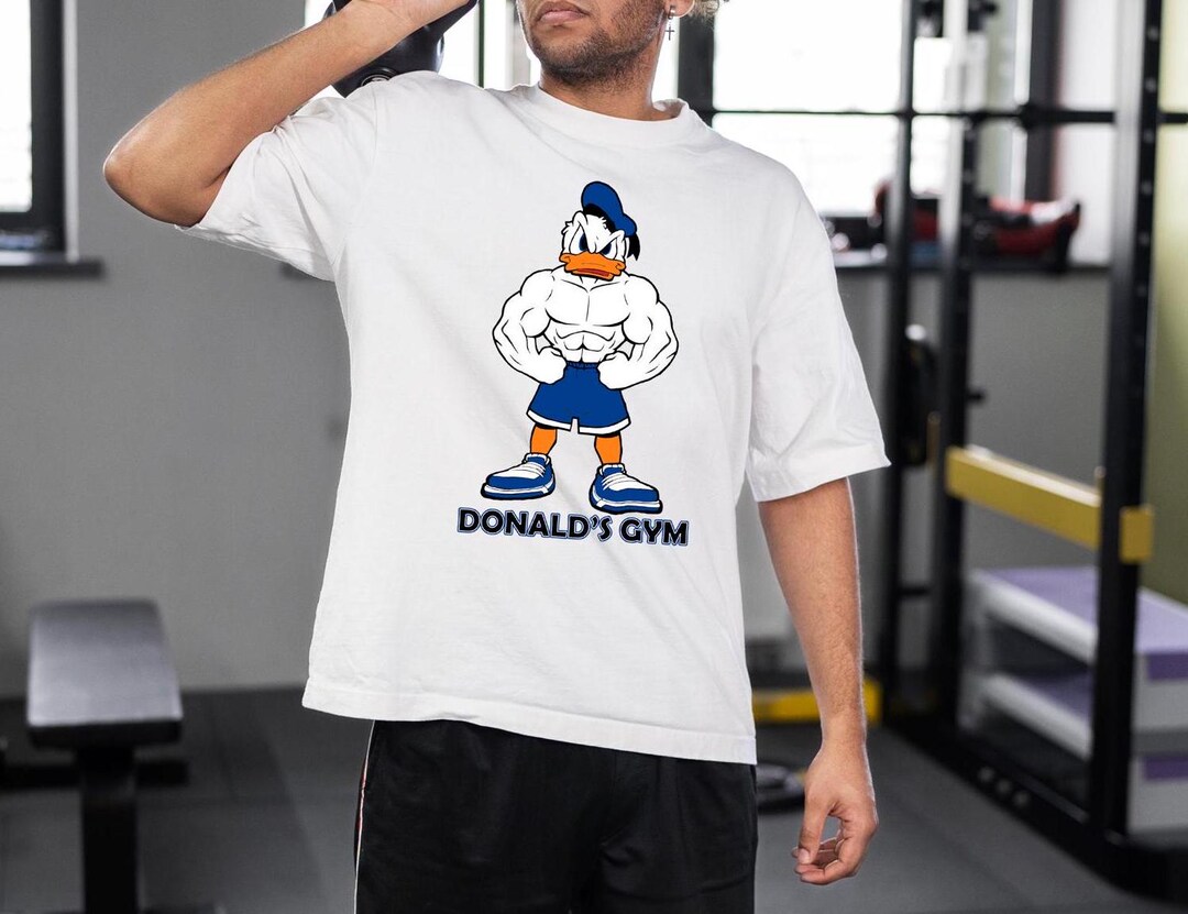 Donald Duck Fitness Shirt, Disney Gym Tank Top, Disney Donald Duck T ...