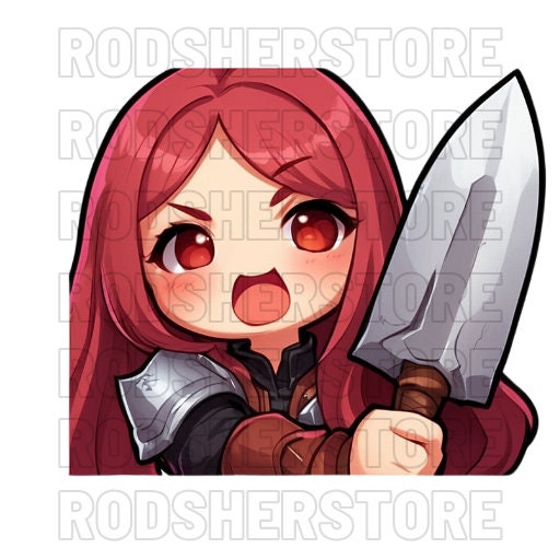 League of Legends Katarina, Emotes. Stickers Anime Style Twitch ...