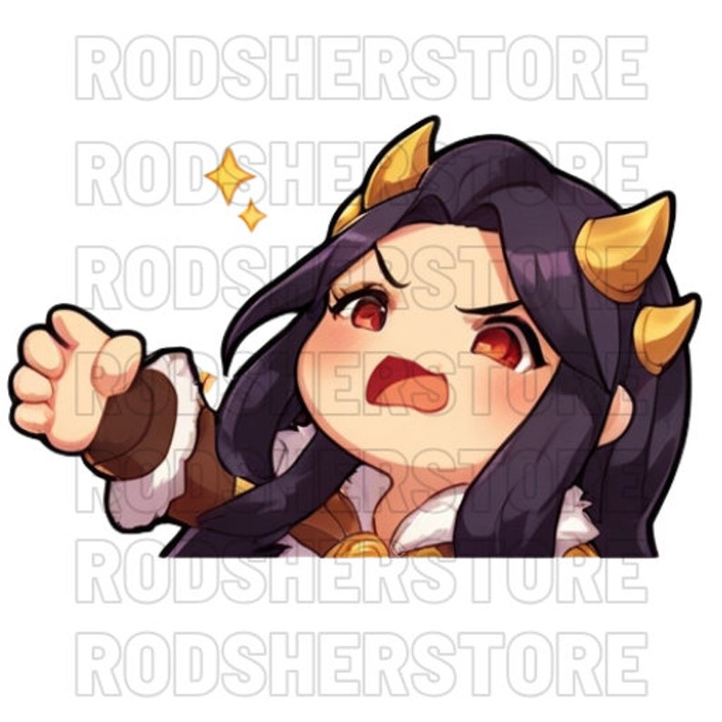 Sivir de League of Legends, emoticones, stickers, estilo anime, Twitch ...