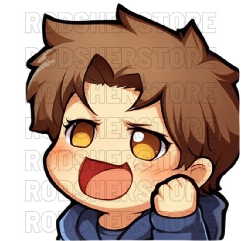 Leon Resident Evil, Emotes. Stickers Anime Style Twitch, Youtube ...