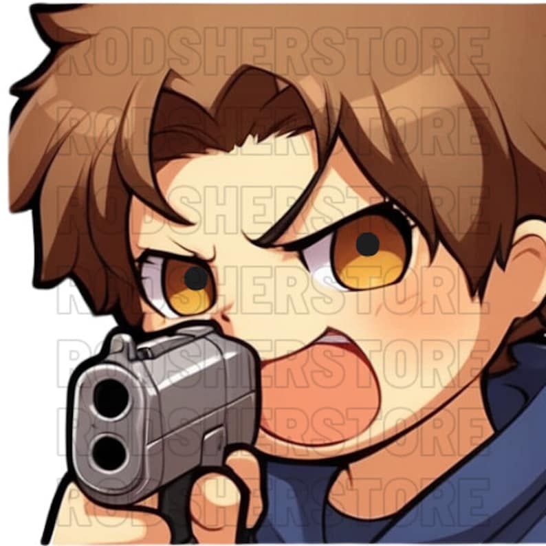 Leon Resident Evil, Emotes. Stickers Anime Style Twitch, Youtube ...