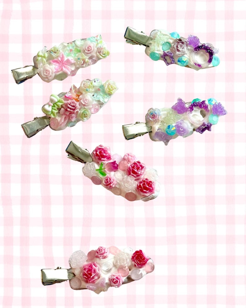 Custom Decoden Hair Pins | Kawaii Hair Clips | Handmade Resin Hair ...