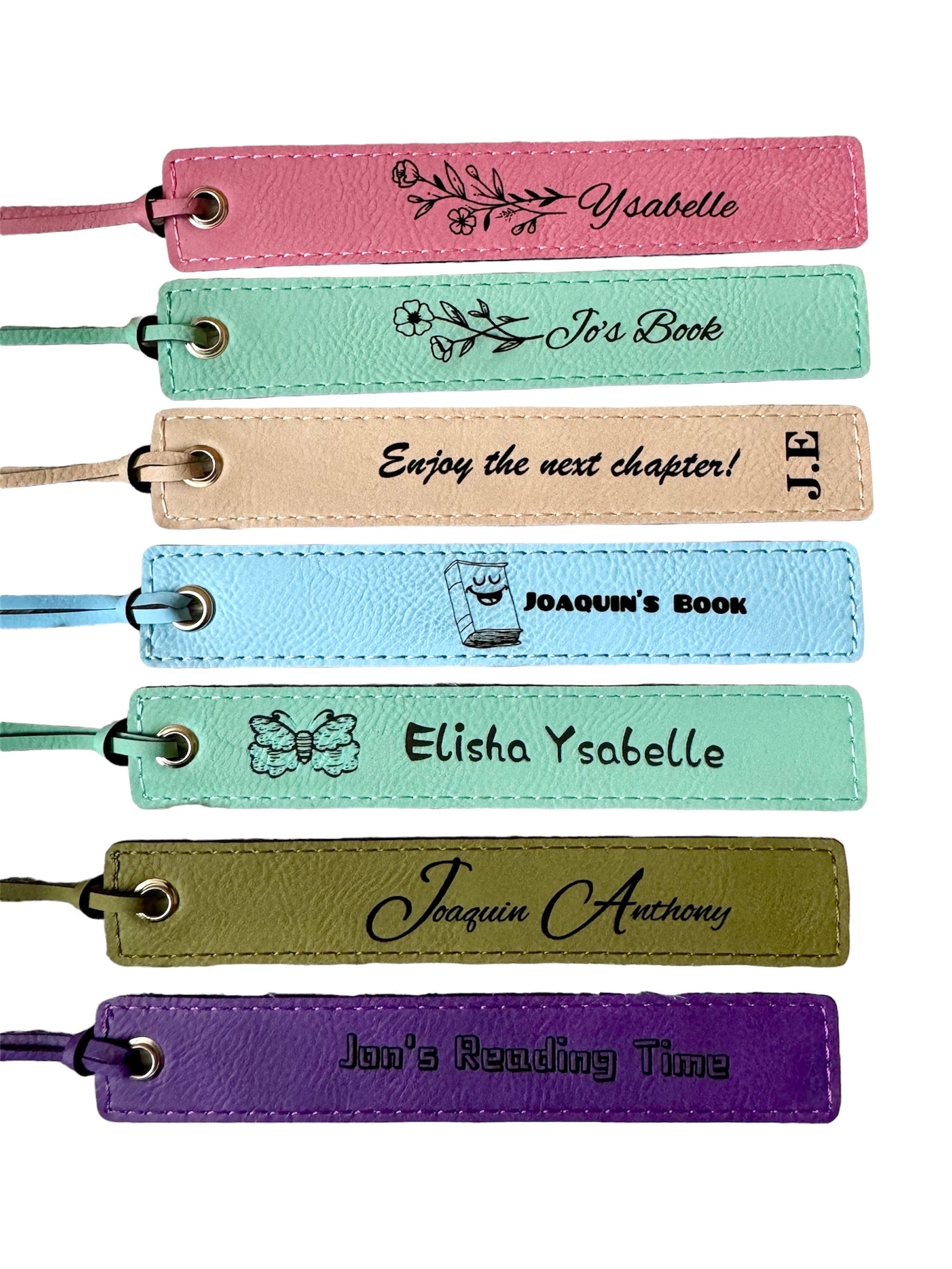 Personalised Leather Bookmarks,customised Bookmark, Kid's Bookmark ...