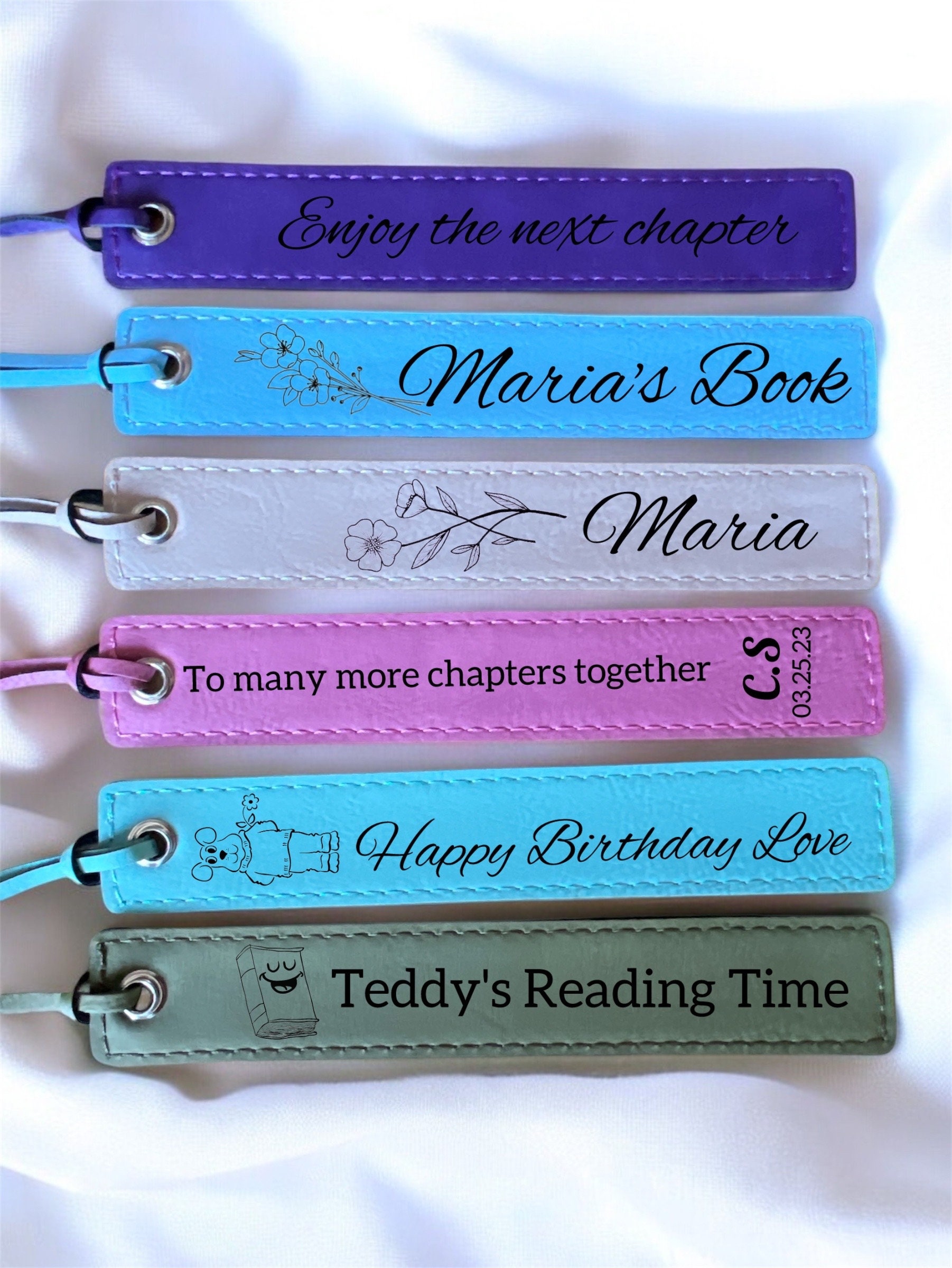 Personalised Leather Bookmarks,customised Bookmark, Kid's Bookmark ...