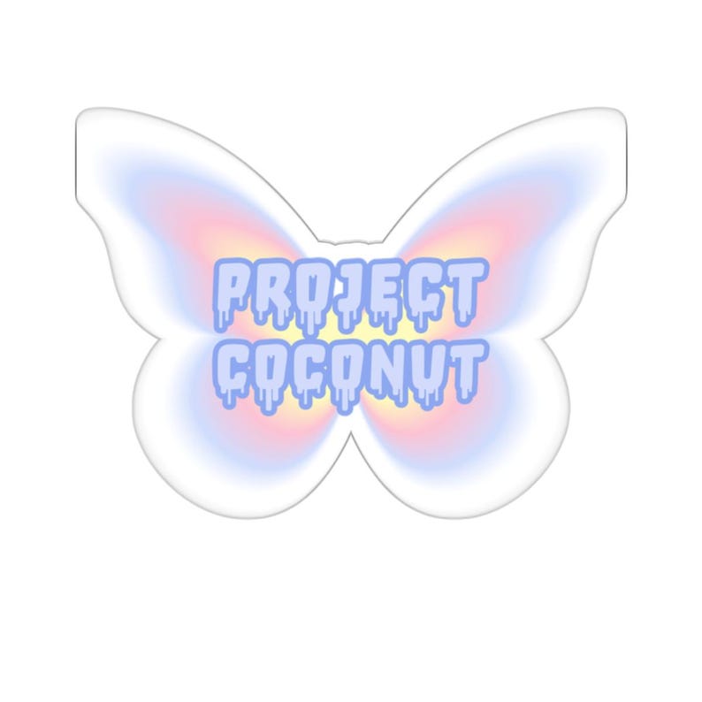 Project Coconut Y2k Butterfly Kamala Harris 2024 Sticker - Etsy
