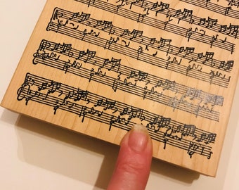 Sheet Music Rubber Stamp - Etsy