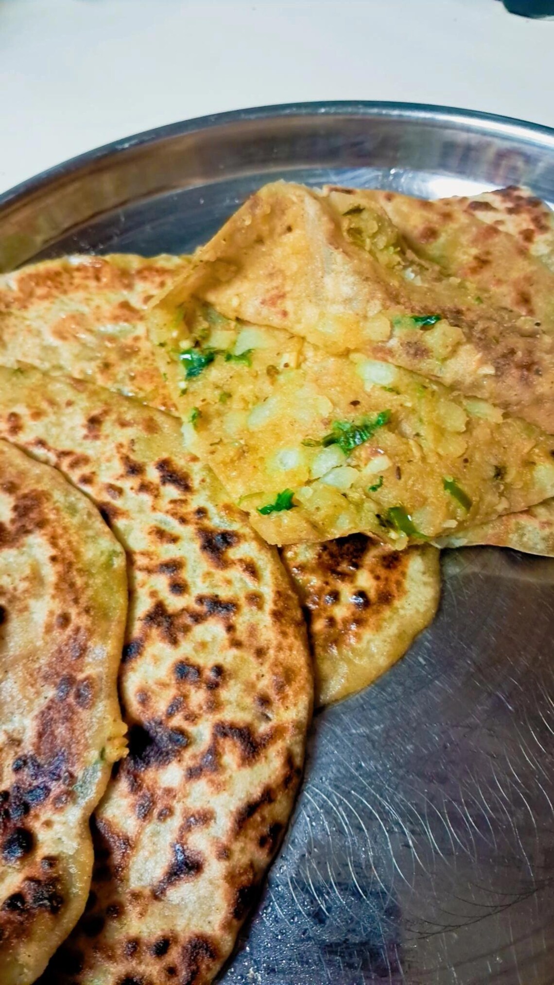 Aloo Ka Paratha Potato Stuffed Bread Indian Food Snacks Healthy ...