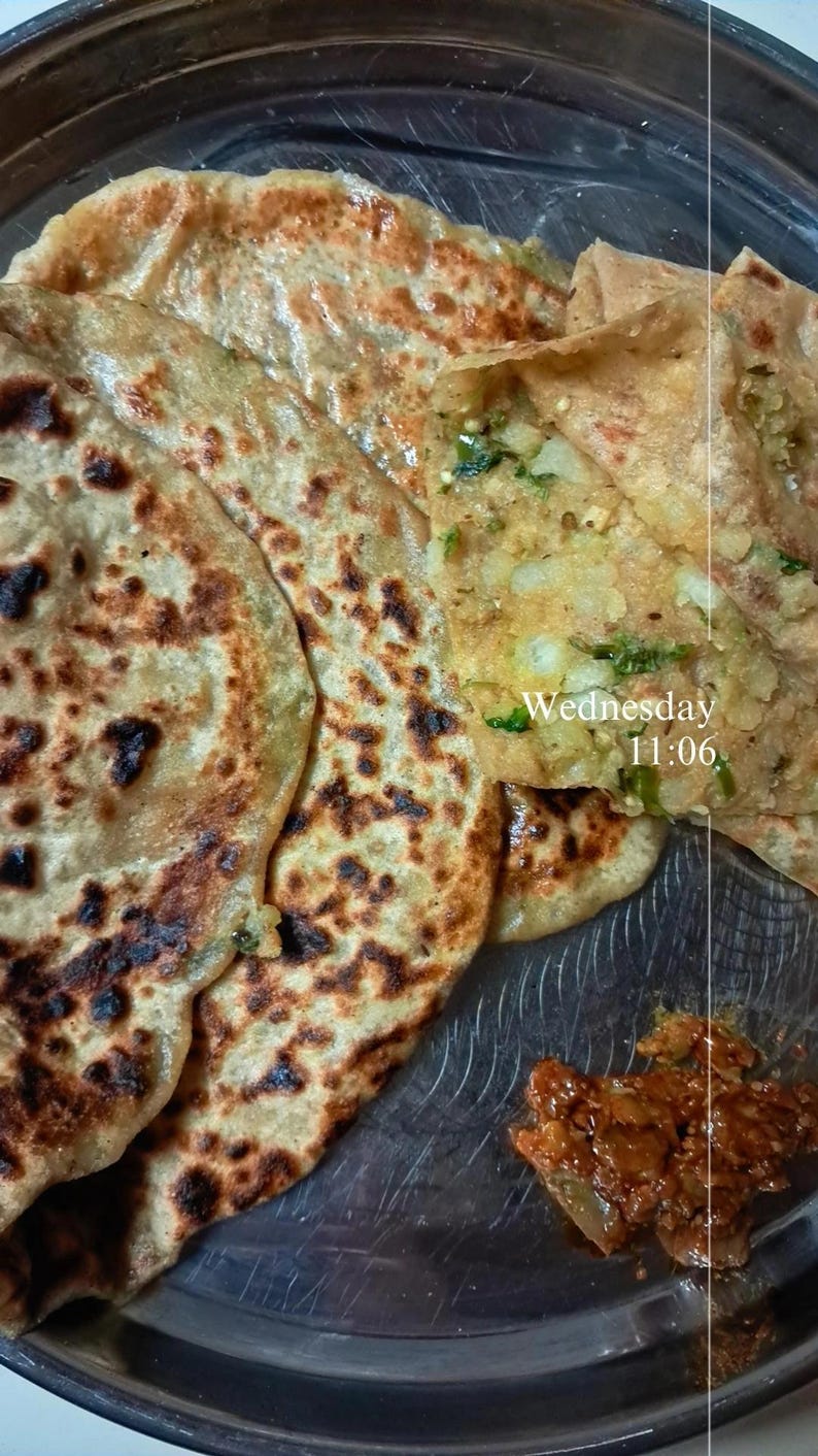 Aloo Ka Paratha Potato Stuffed Bread Indian Food Snacks Healthy ...