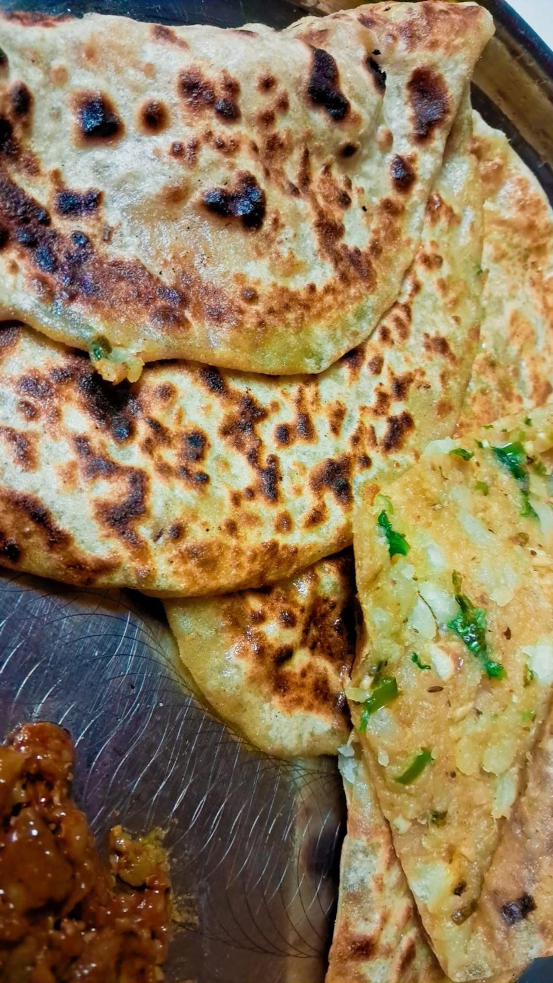 Aloo Ka Paratha Potato Stuffed Bread Indian Food Snacks Healthy ...