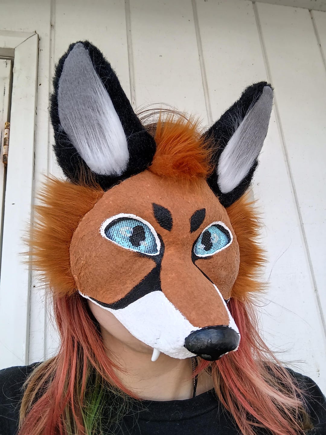 Red Fox Therian Furry Roleplay Mask - Etsy